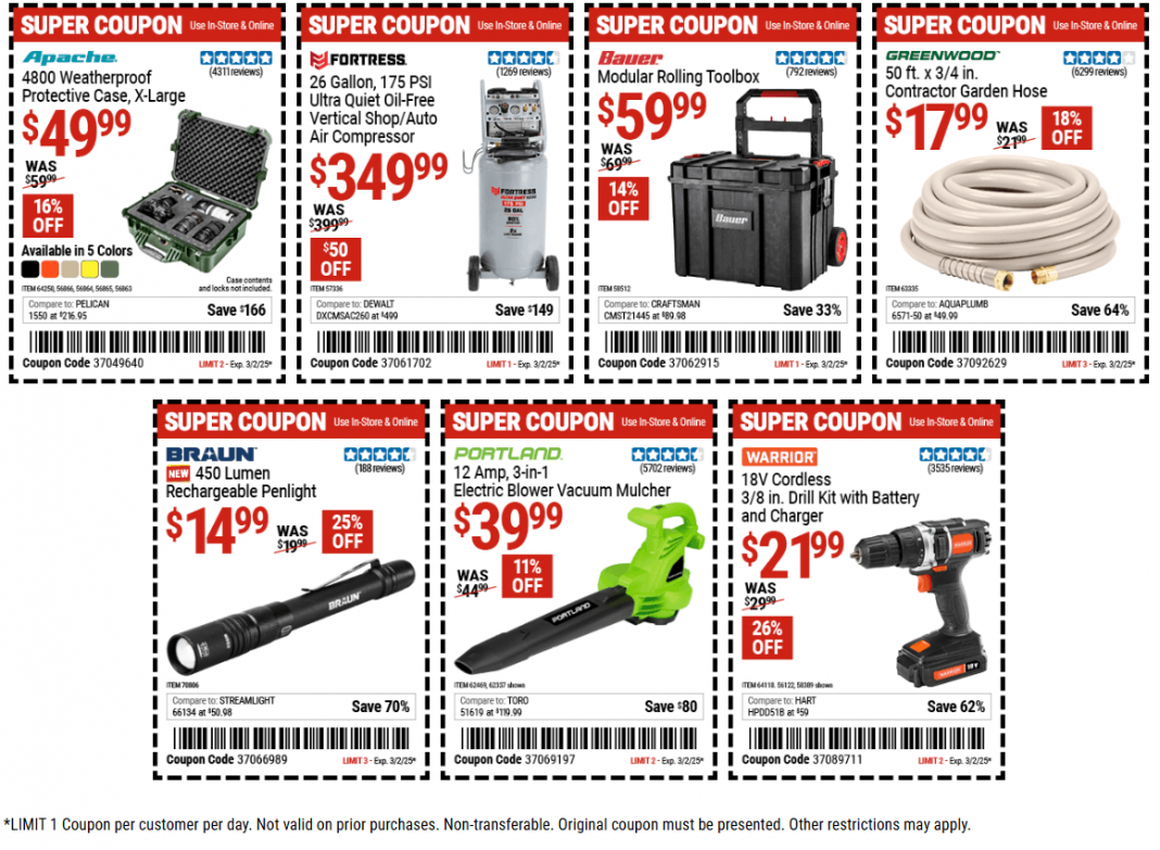 Harbor Freight Weekend Sale Feb 28 – Mar 02, 2025