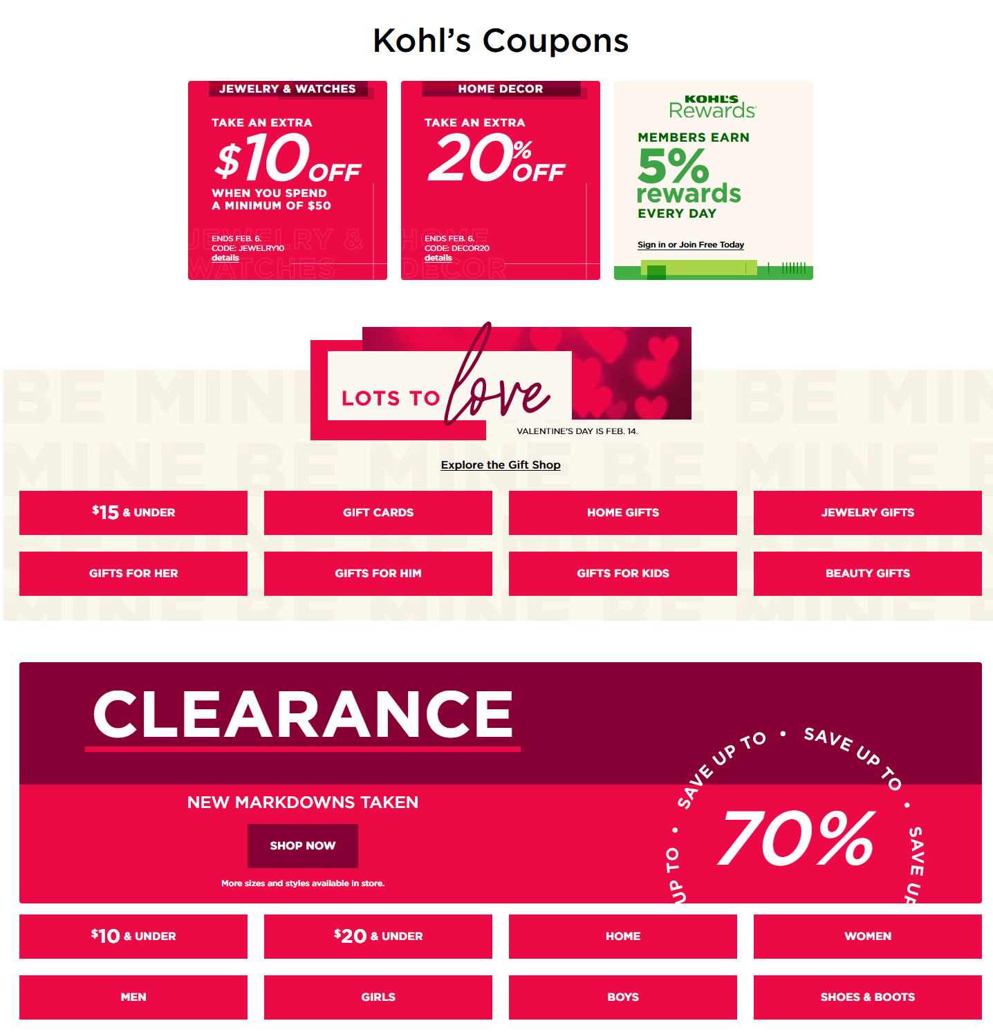 Kohl's Coupon Ad Until Feb 06, 2025 (Valentine's Day Promotion Included)