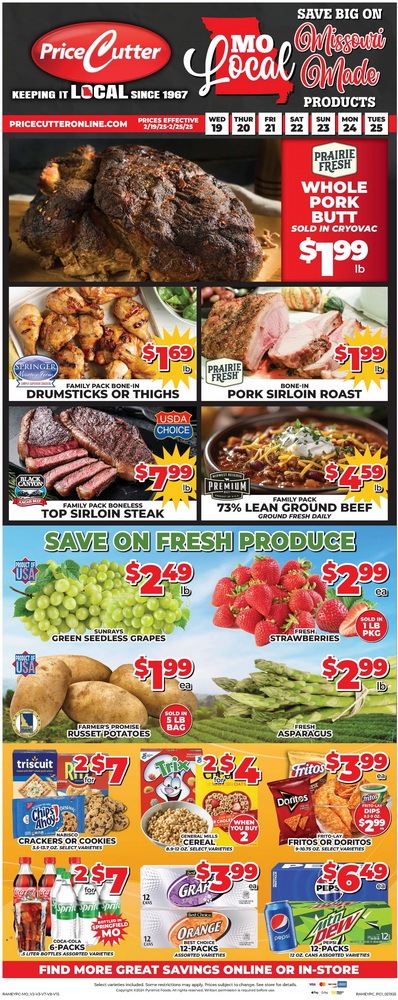 Price Cutter Weekly Ad Feb 19 – Feb 25, 2025