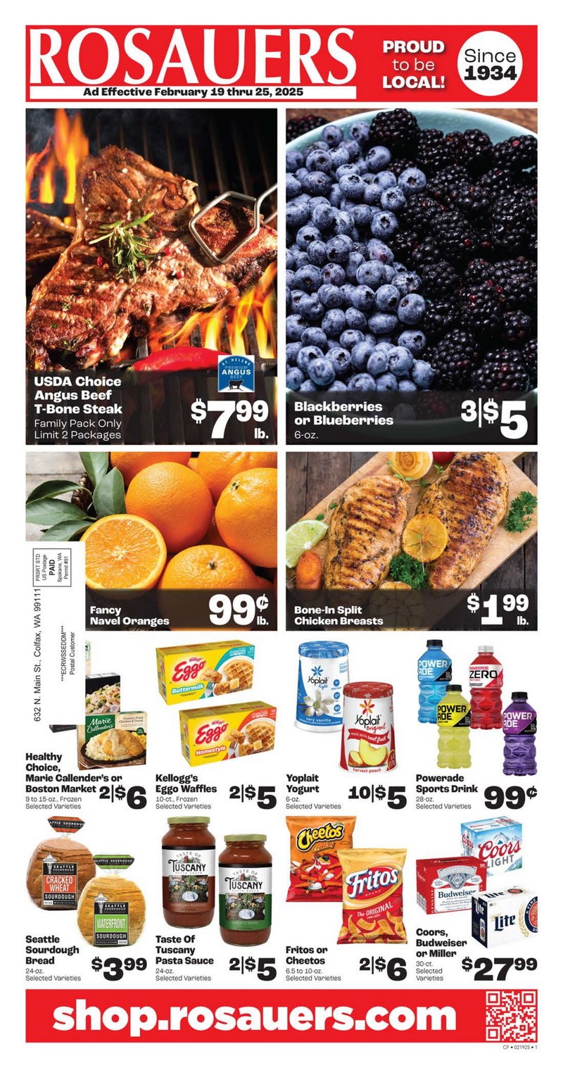 Rosauers Weekly Ad Feb 19 – Feb 25, 2025