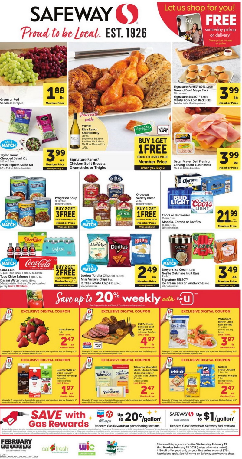 Safeway Weekly Ad Feb 19 – Feb 25, 2025