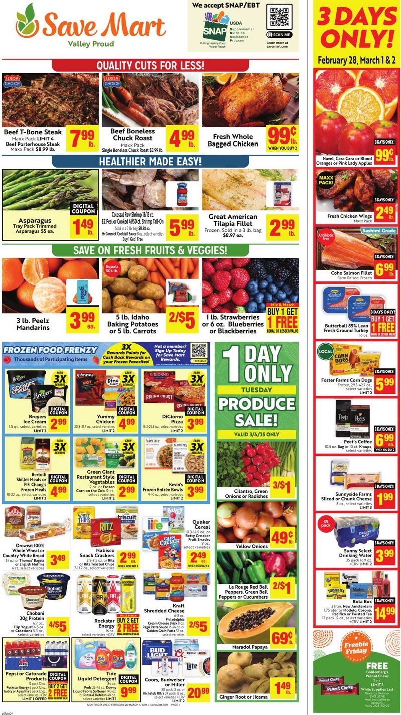 Save Mart Supermarkets Weekly Ad Feb 26 – Mar 04, 2025