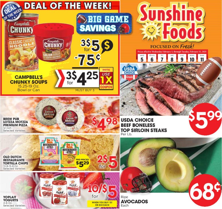 Sunshine Foods Weekly Ad Feb 05 – Feb 11, 2025