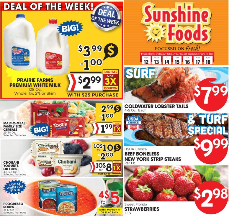 Sunshine Foods Weekly Ad Feb 12 – Feb 18, 2025