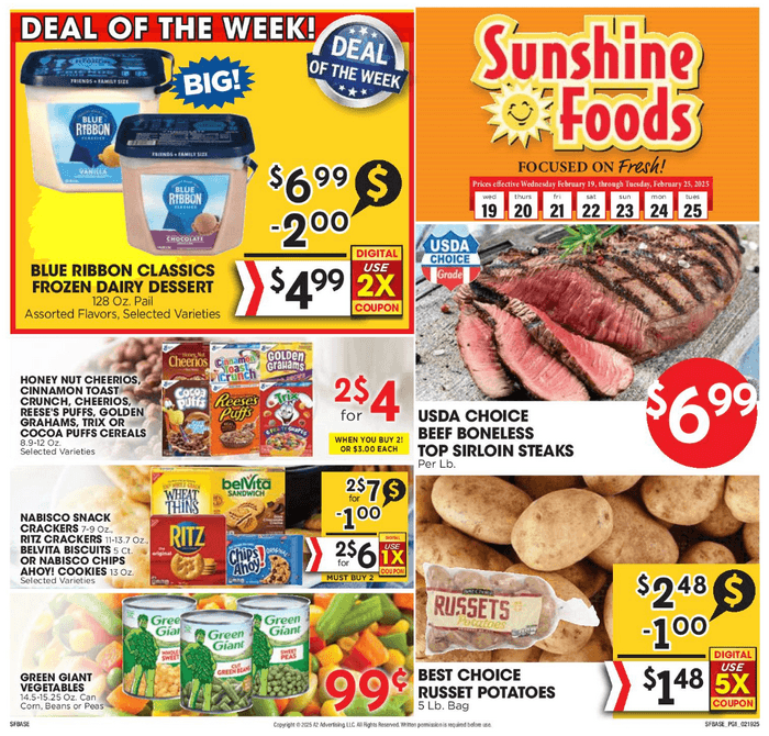 Sunshine Foods Weekly Ad Feb 19 – Feb 25, 2025