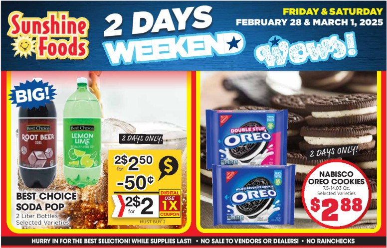 Sunshine Foods Weekly Ad Feb 26 – Mar 04, 2025
