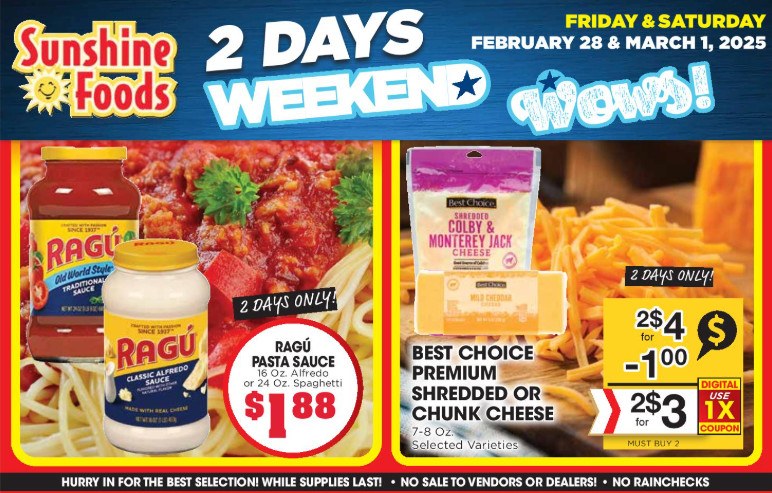 Sunshine Foods Weekly Ad Feb 26 – Mar 04, 2025
