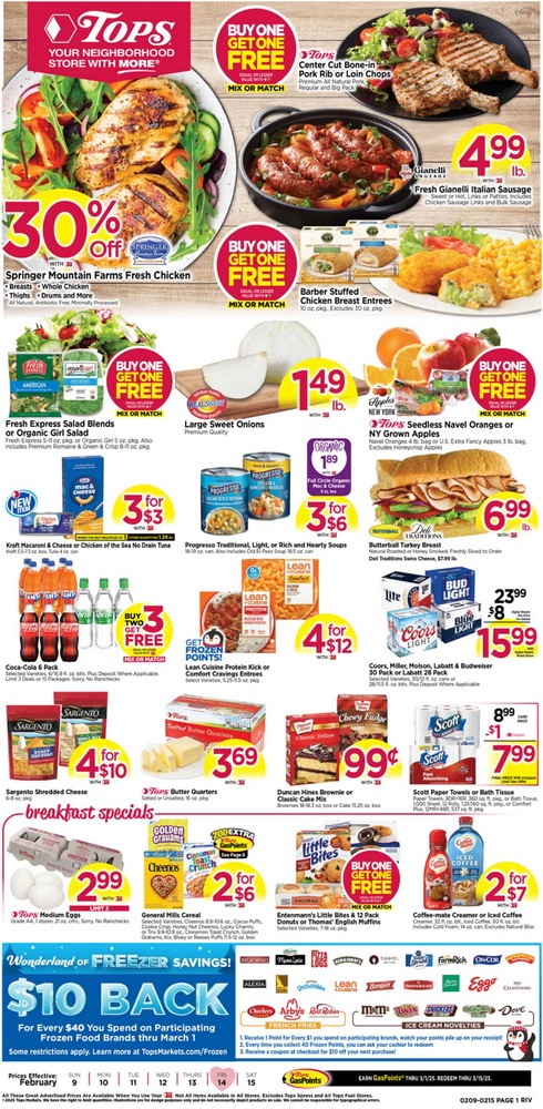 Tops Weekly Ad Feb 09 – Feb 15, 2025 (Valentine's Day Promotion Included)