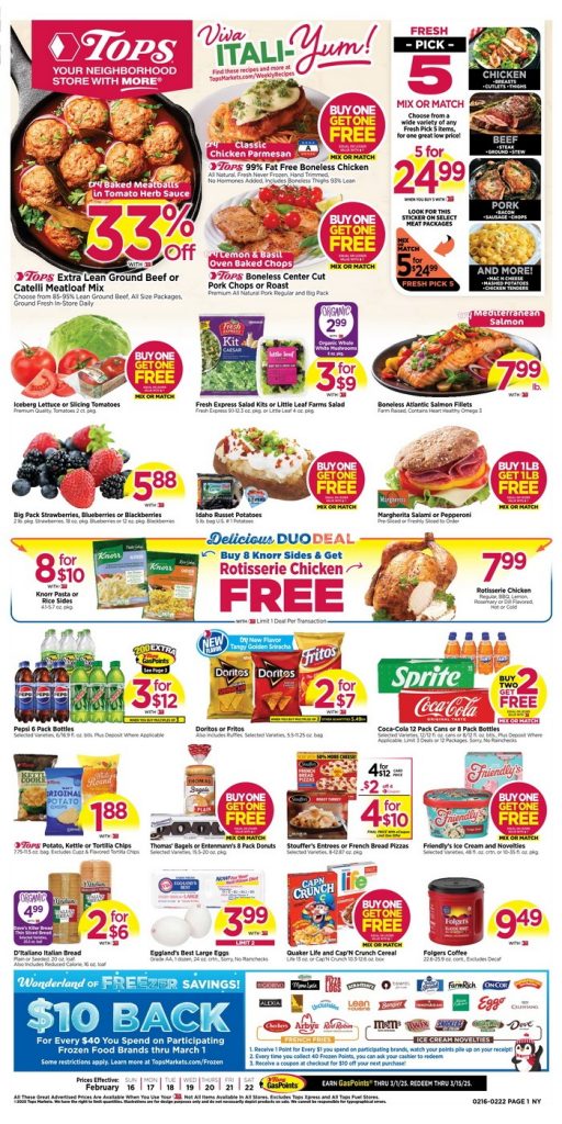 Tops Weekly Ad Feb 16 – Feb 22, 2025
