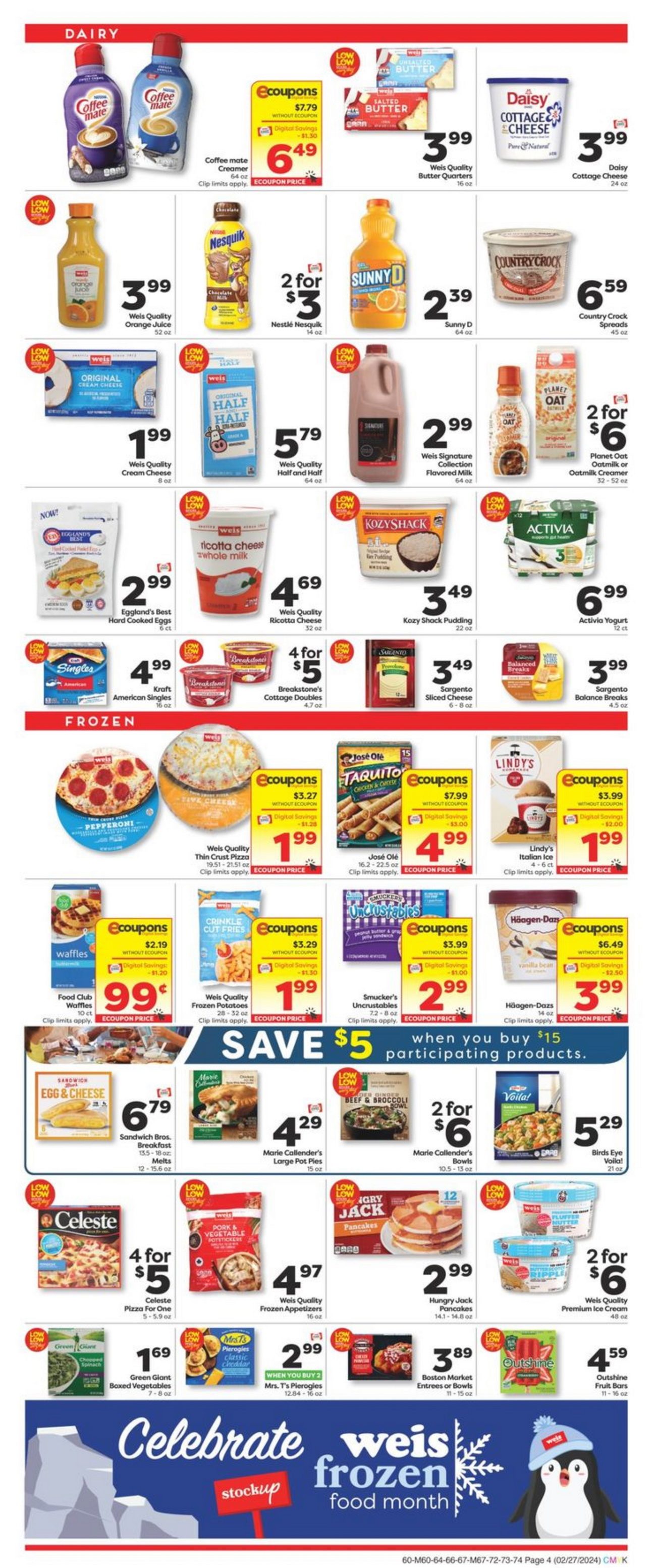 Weis Markets Grocery Monthly Ad Feb 27 – Mar 26, 2025