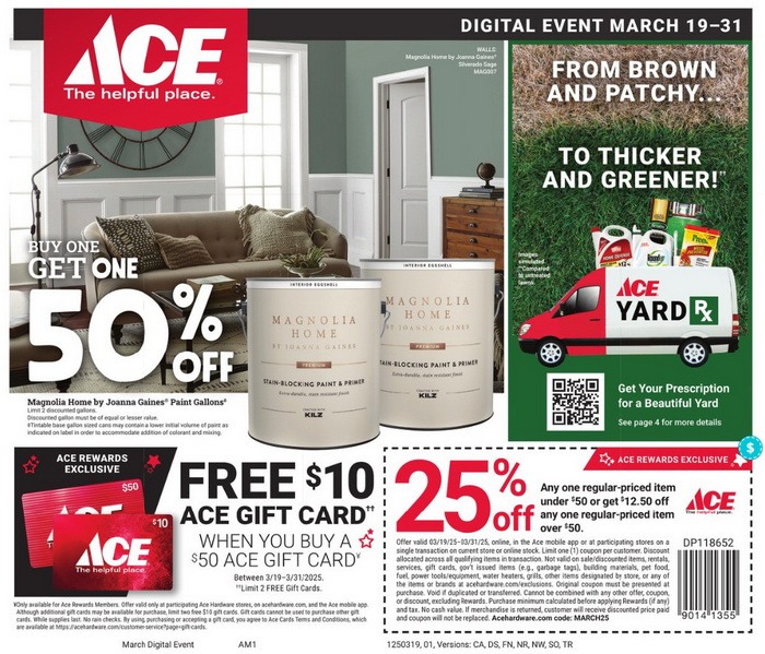 ACE Hardware Digital Event Ad Mar 19 – Mar 31, 2025
