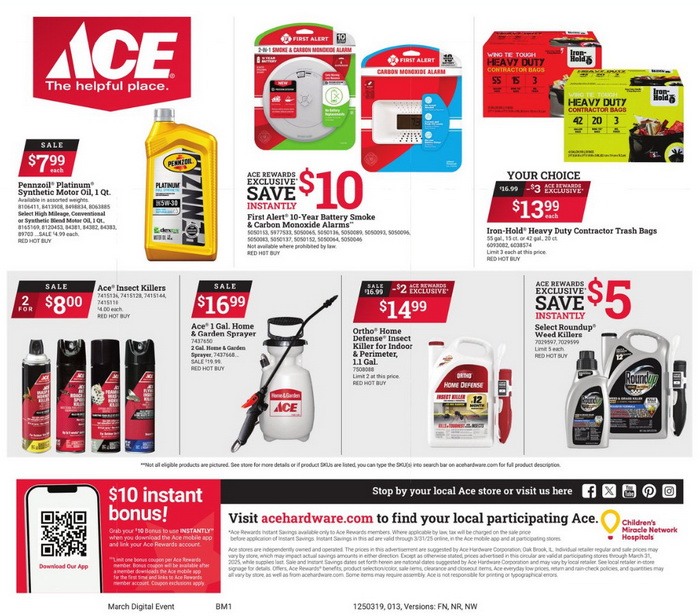 ACE Hardware Digital Event Ad Mar 19 – Mar 31, 2025