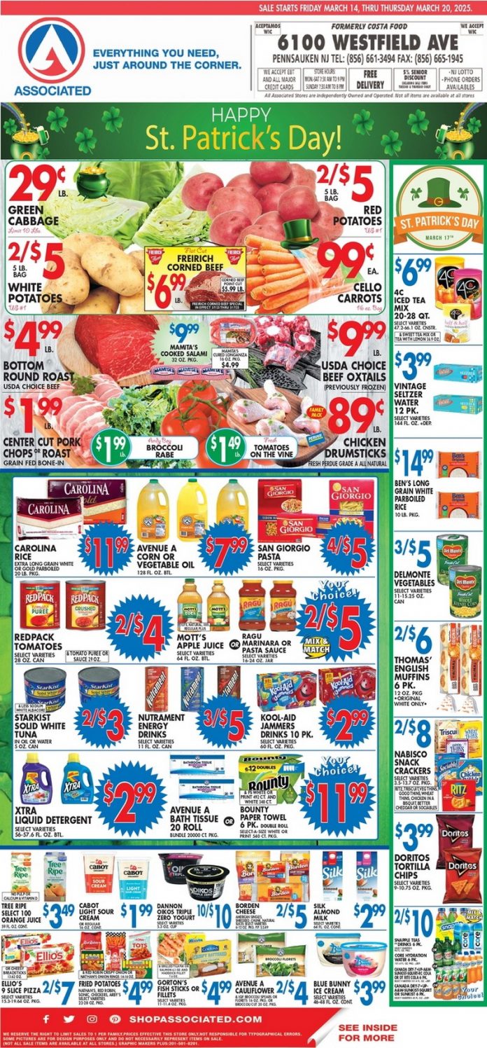 Associated Supermarkets Weekly Ad Mar 14 – Mar 20, 2025 (St. Patrick's ...