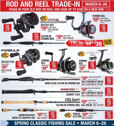 Bass Pro Shops Spring Classic Fishing Sale Mar 06 – Mar 26, 2025