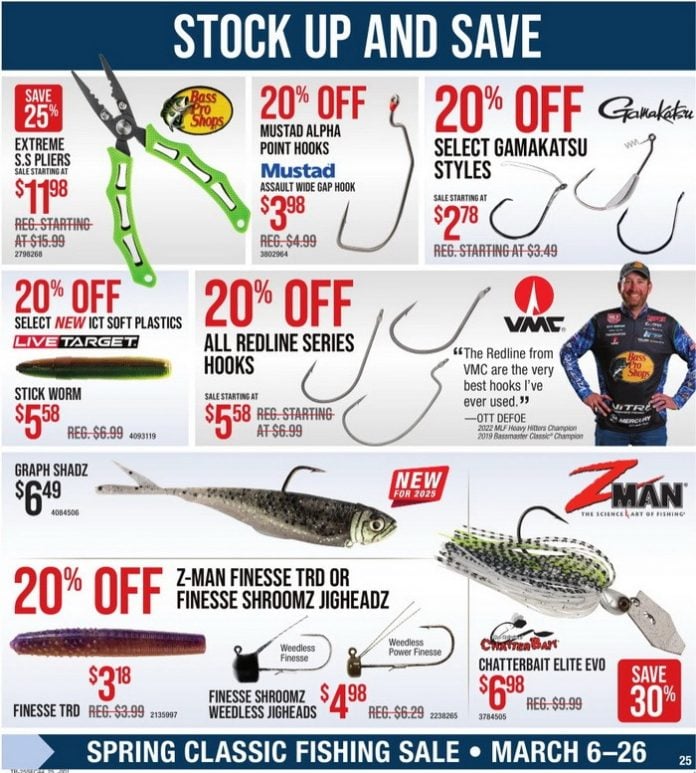 Bass Pro Shops Spring Classic Fishing Sale Mar 06 – Mar 26, 2025