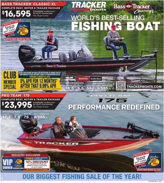 Bass Pro Shops Spring Classic Fishing Sale Mar 06 – Mar 26, 2025