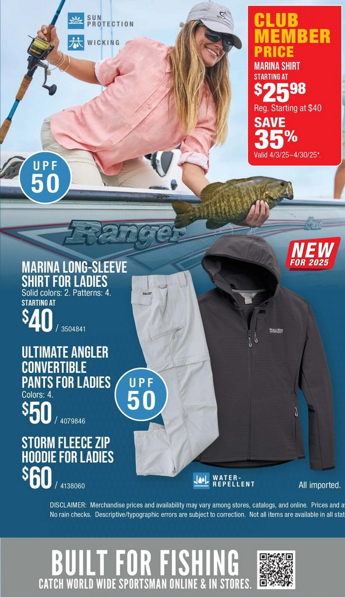 Bass Pro Shops World Wide Sportsman Performance Apparel Sale Apr 03 ...
