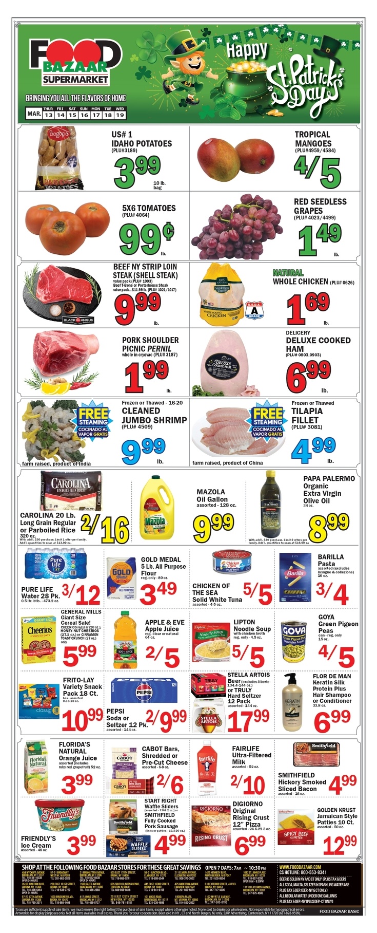 Food Bazaar Weekly Ad Mar 13 – Mar 19, 2025 (St. Patrick's Day ...