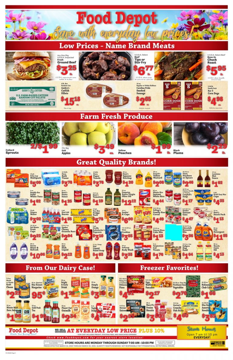 Food Depot Weekly Ad Mar 24 – Mar 30, 2025