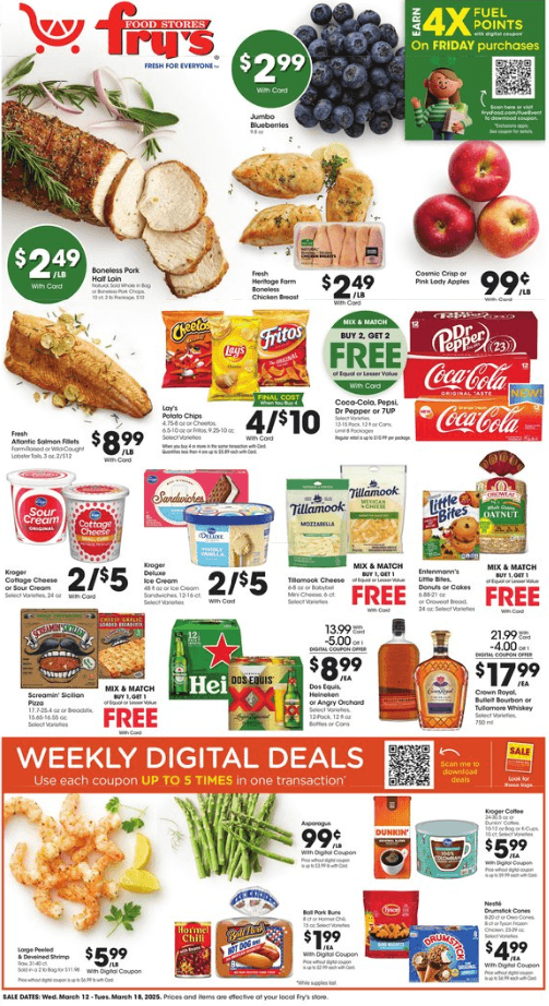Fry's Food Weekly Ad Mar 12 – Mar 18, 2025
