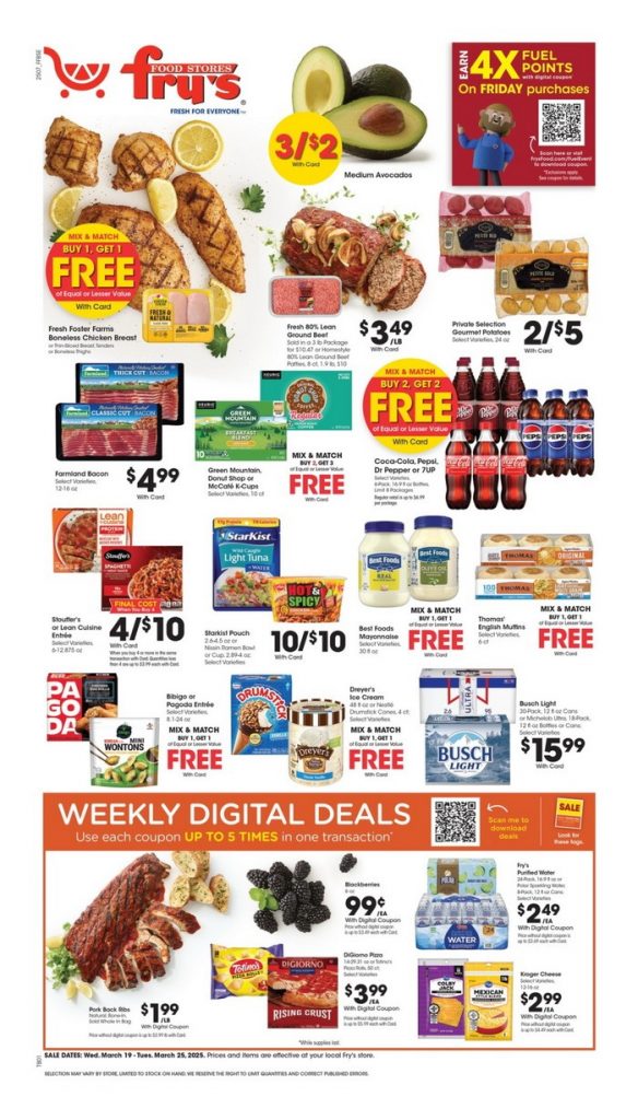 Fry's Food Weekly Ad Mar 19 – Mar 25, 2025 (Easter Promotion Included)