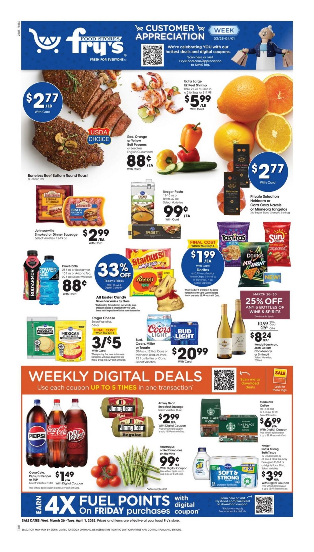 Fry's Food Weekly Ad Mar 26 – Apr 01, 2025