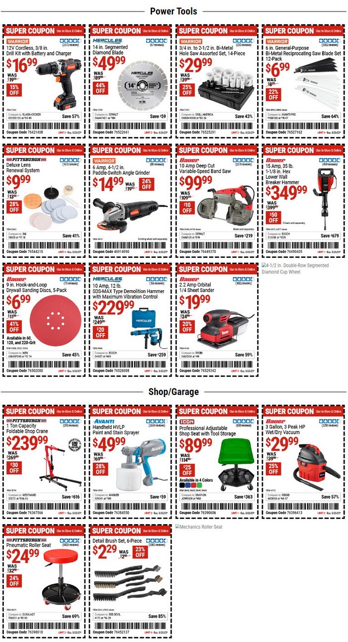 Harbor Freight Coupon Sale Mar 10 – Mar 23, 2025