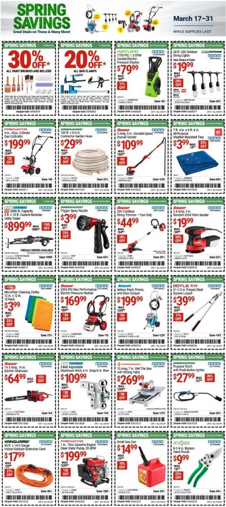 Harbor Freight Spring Coupon Sale Mar 17 – Mar 31, 2025