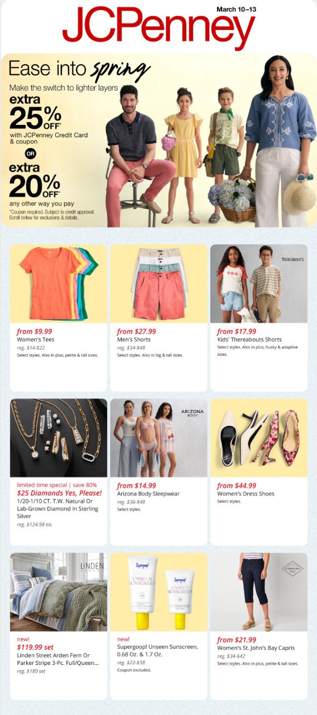 JCPenney Store Ad Mar 10 – Mar 13, 2025