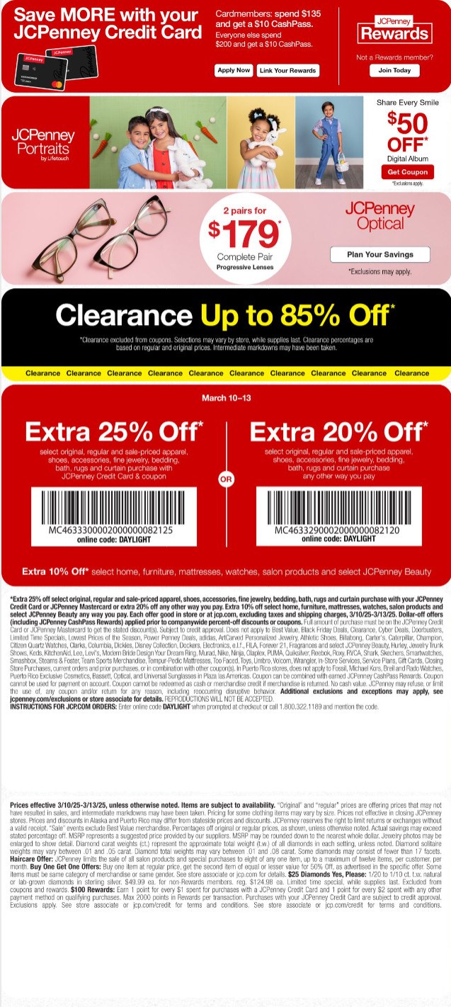 JCPenney Store Ad Mar 10 – Mar 13, 2025