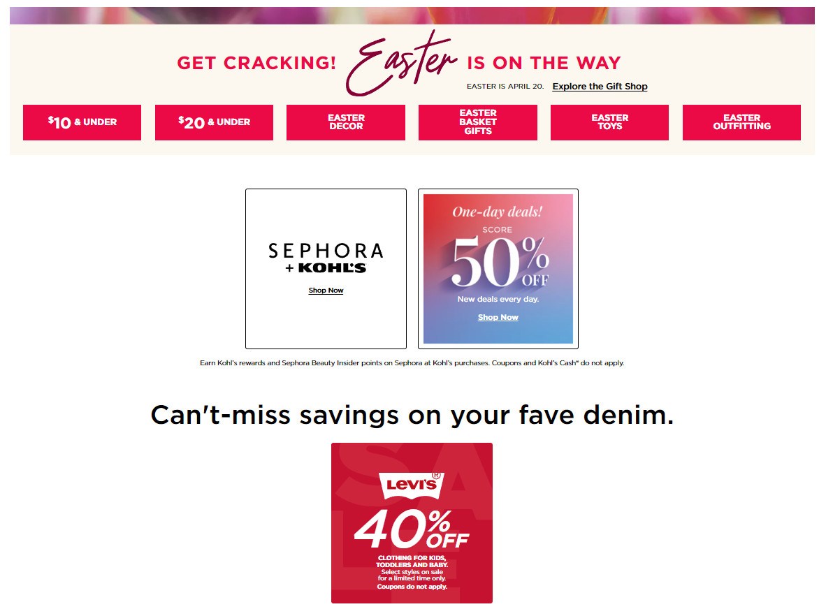 Kohl's Coupon Ad Until Mar 30, 2025 (Easter Promotion Included)