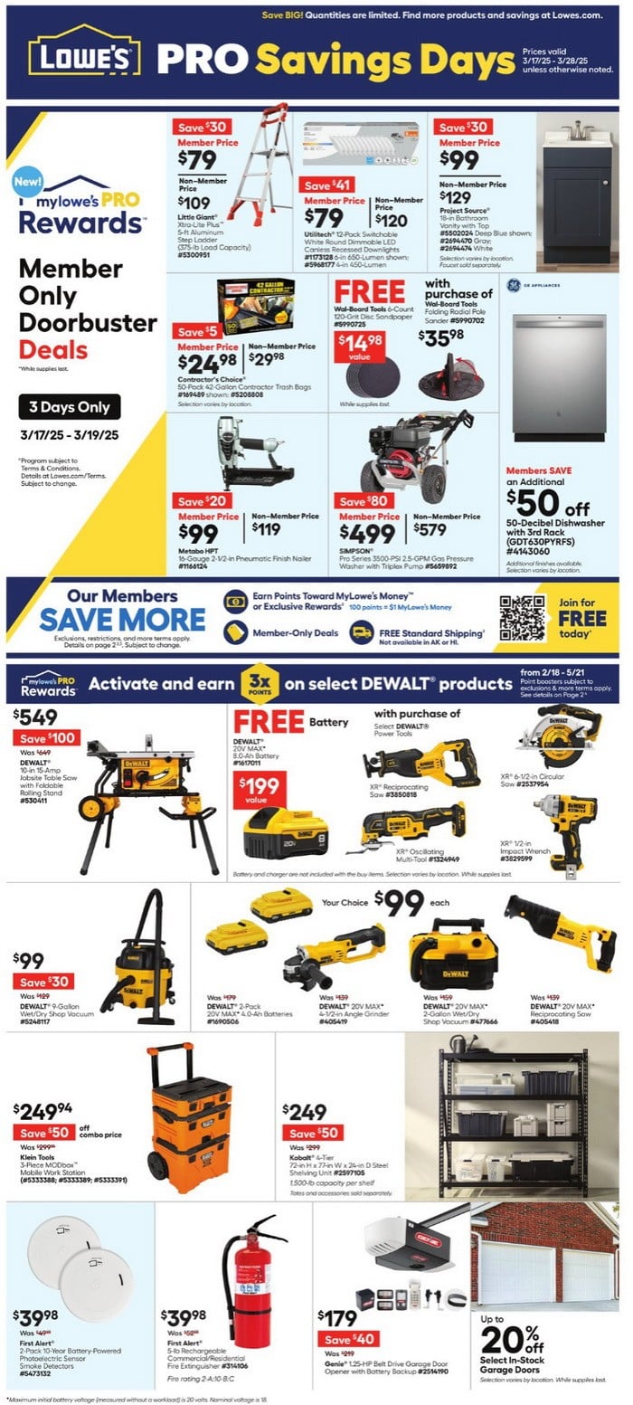 Lowe's Weekly Ad Mar 17 – Mar 28, 2025