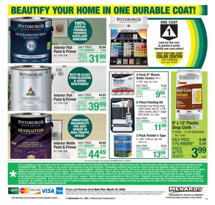 Menards Weekly Ad Mar 06 – Mar 16, 2025
