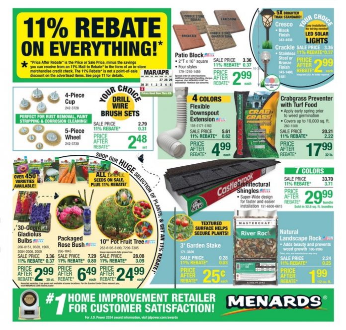 Menards Weekly Ad Mar 27 – Apr 06, 2025
