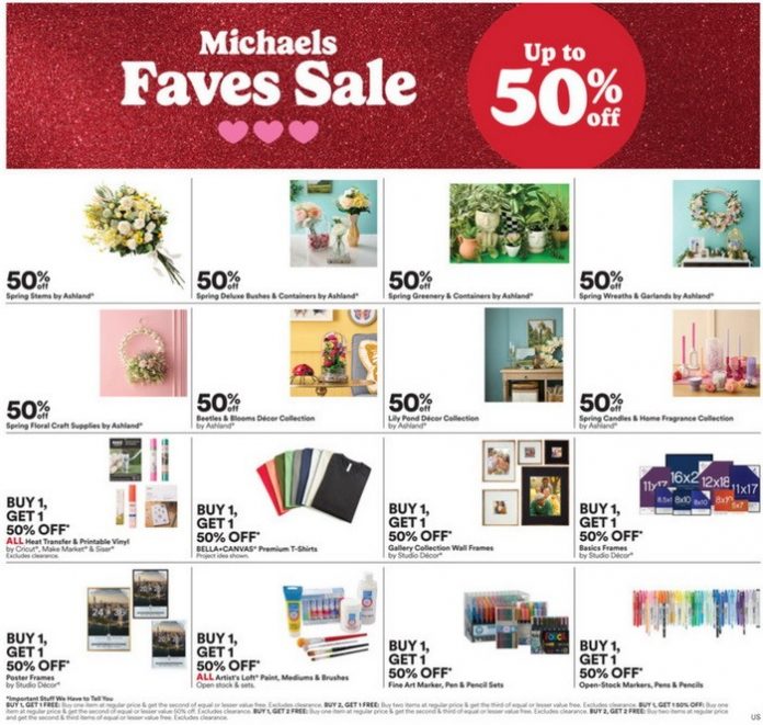 Michaels Weekly Ad Mar 23 – Mar 27, 2025