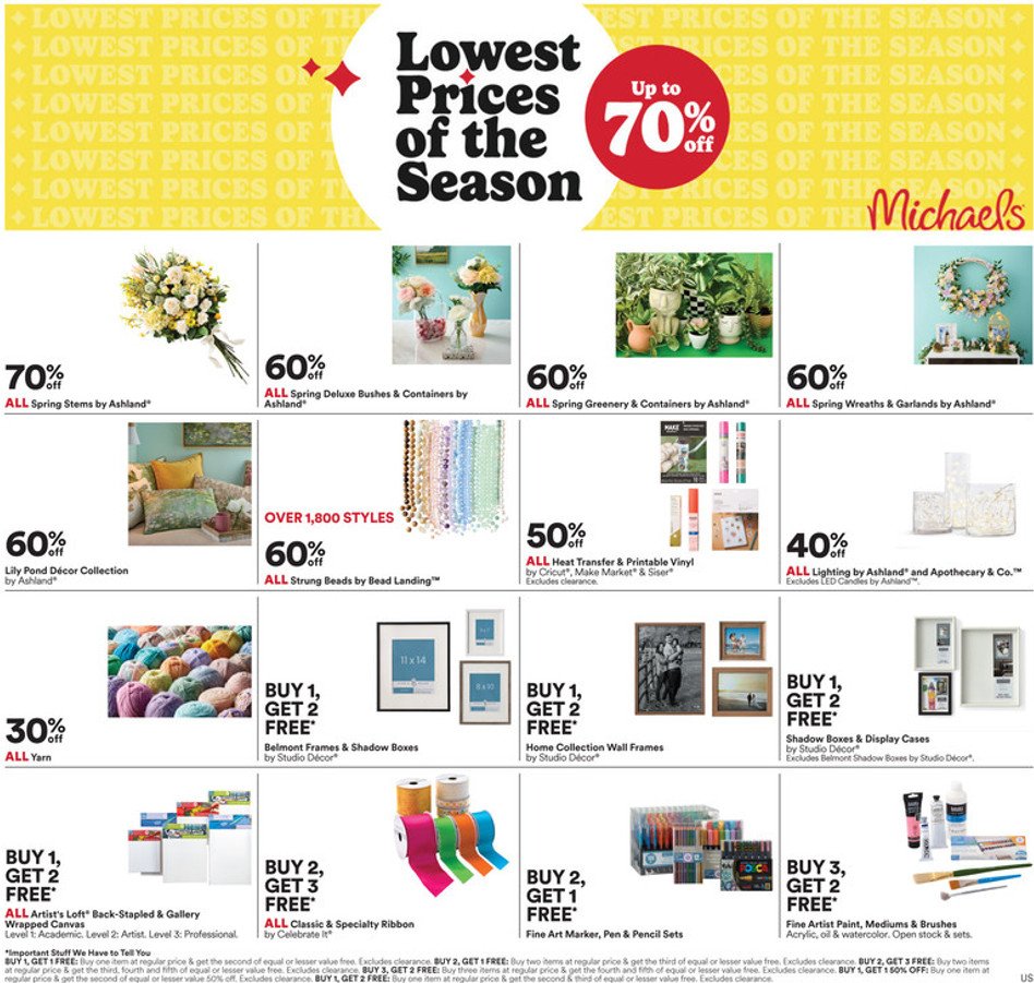 Michaels Weekly Ad Mar 28 – Apr 06, 2025 (Easter Day Promotion Included)