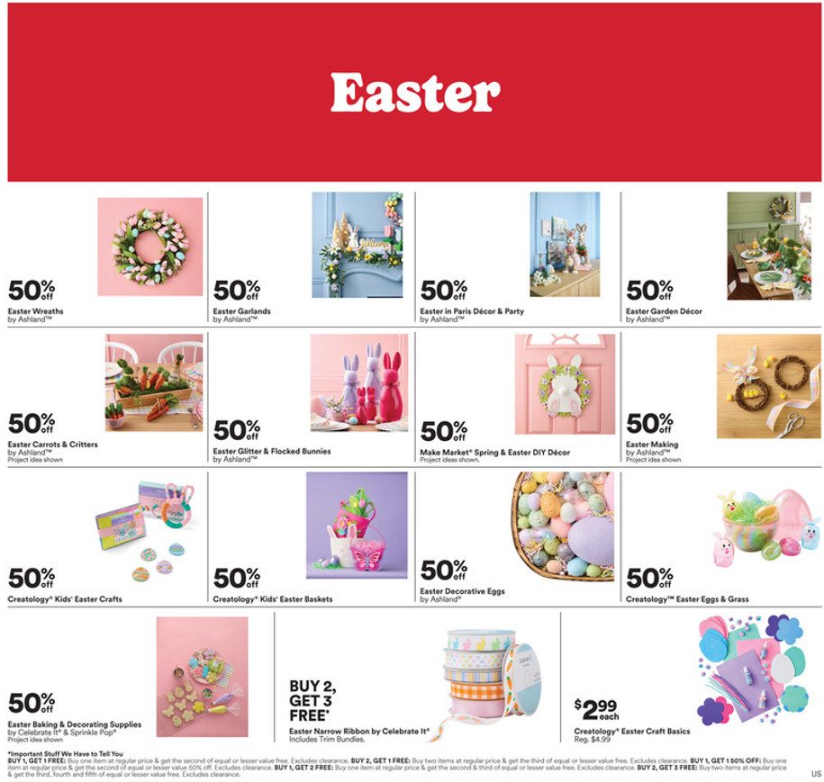 Michaels Weekly Ad Mar 28 – Apr 06, 2025 (Easter Day Promotion Included)