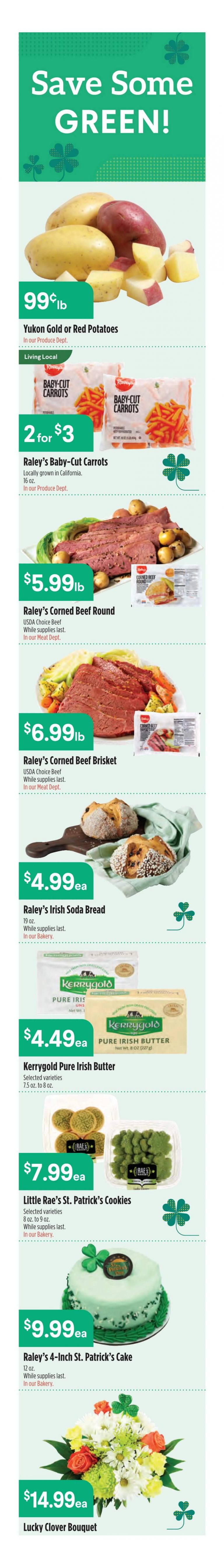 Raley's Supermarkets Weekly Ad Mar 12 – Mar 18, 2025 (St. Patrick's Day ...