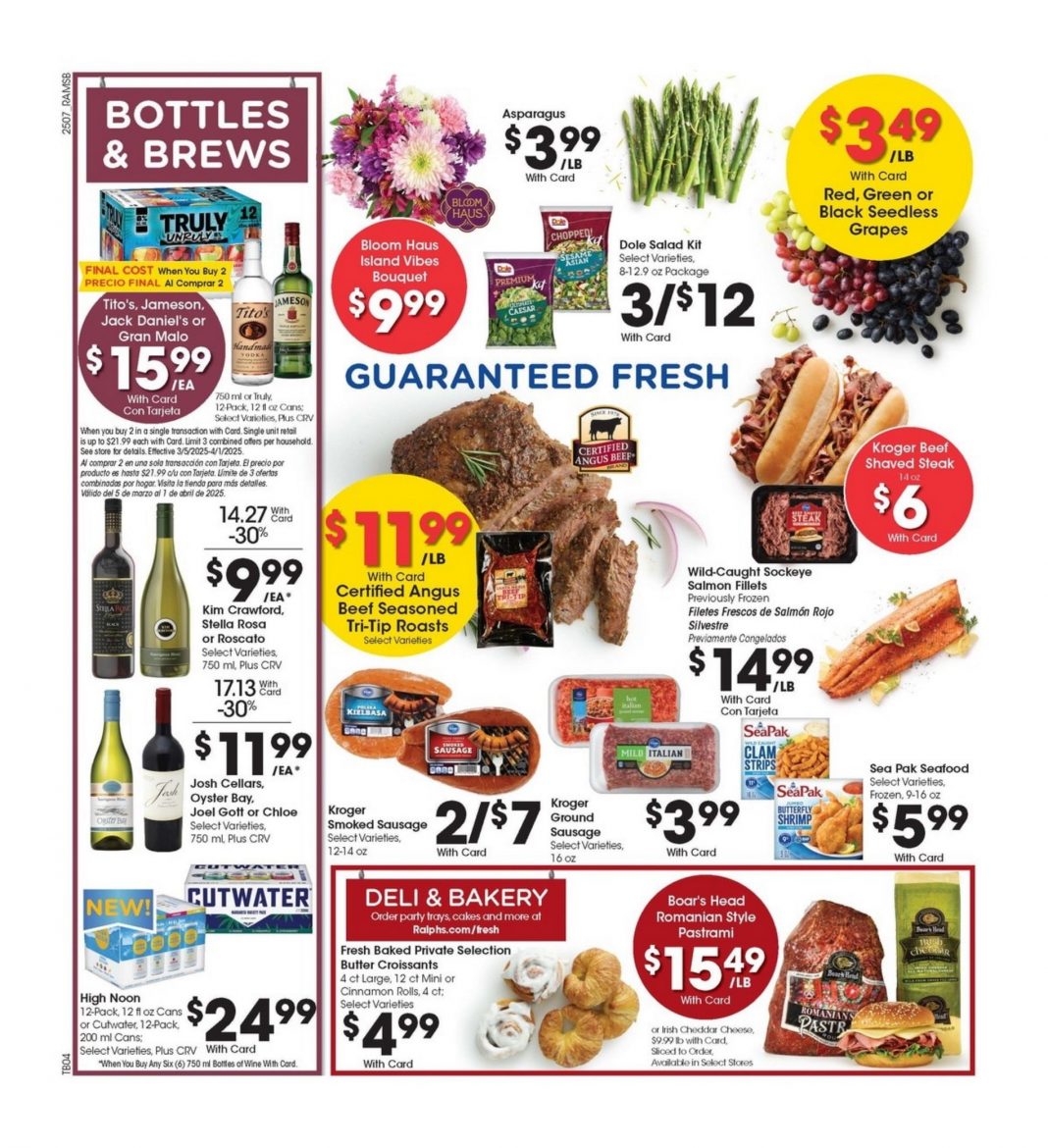 Ralphs Weekly Ad Mar 19 – Mar 25, 2025