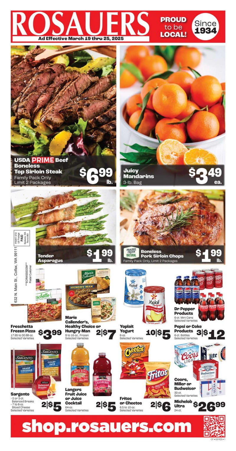 Rosauers Weekly Ad Mar 19 – Mar 25, 2025
