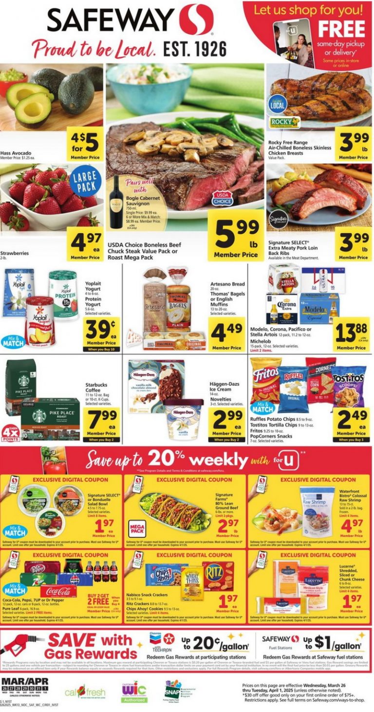 Safeway Weekly Ad Mar 26 – Apr 01, 2025