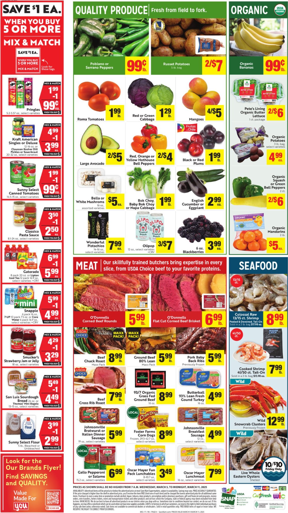 Save Mart Supermarkets Weekly Ad Mar 05 – Mar 11, 2025