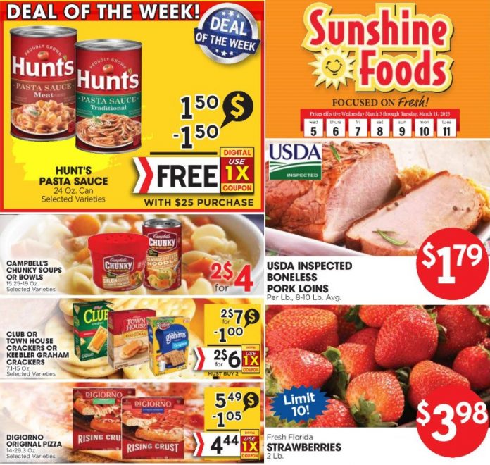 Sunshine Foods Weekly Ad Mar 05 – Mar 11, 2025