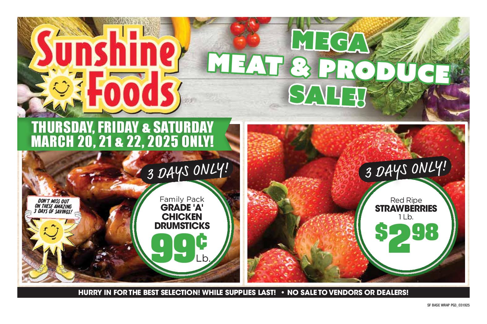 Sunshine Foods Weekly Ad Mar 19 – Mar 25, 2025