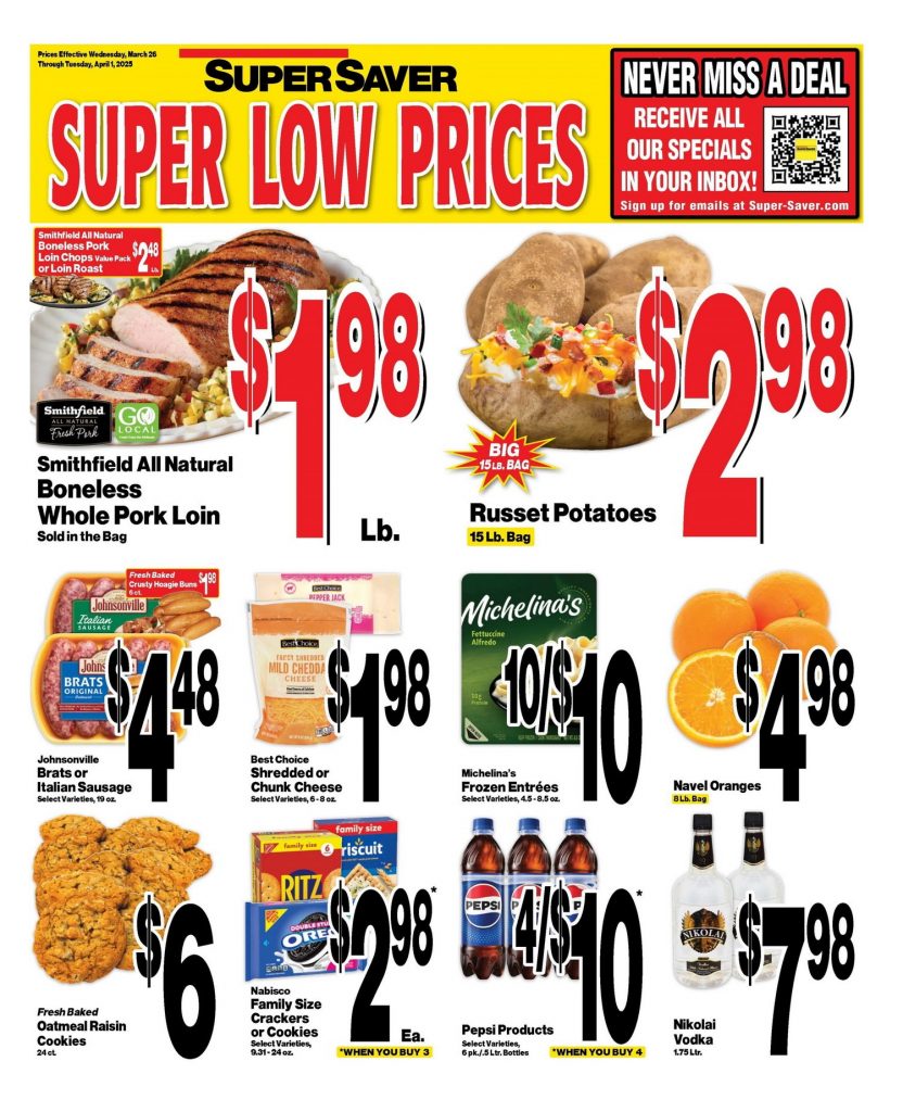 Super Saver Weekly Ad Mar 26 – Apr 01, 2025