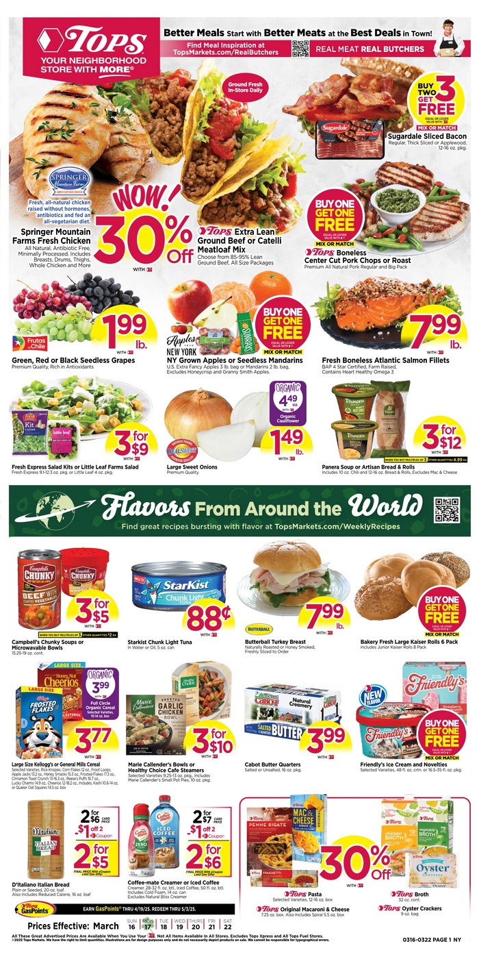 Tops Weekly Ad Mar 16 – Mar 22, 2025