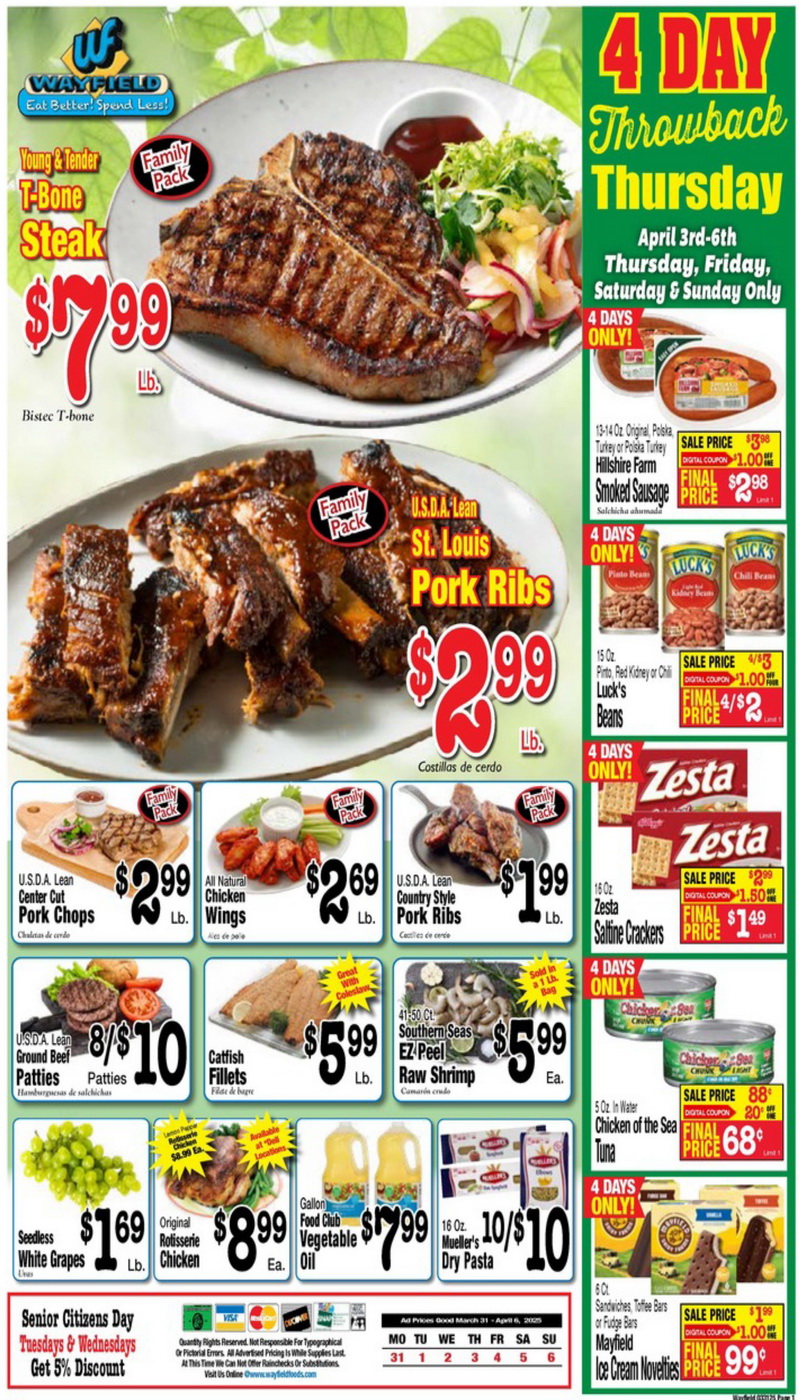 Wayfield Foods Weekly Ad Mar 31 – Apr 06, 2025
