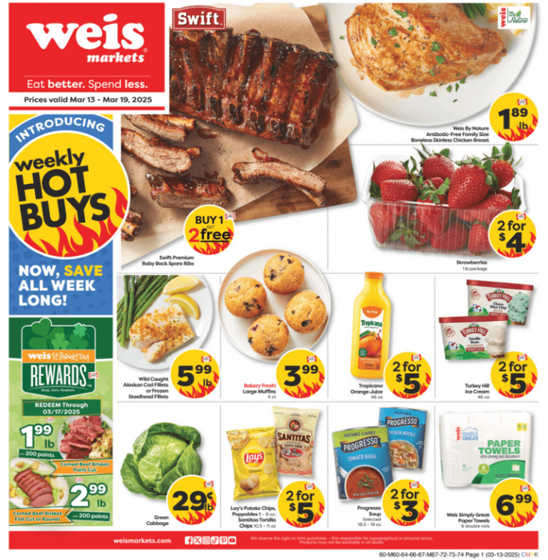 Weis Markets Weekly Ad Mar 13 – Mar 19, 2025 (St. Patrick's Day ...