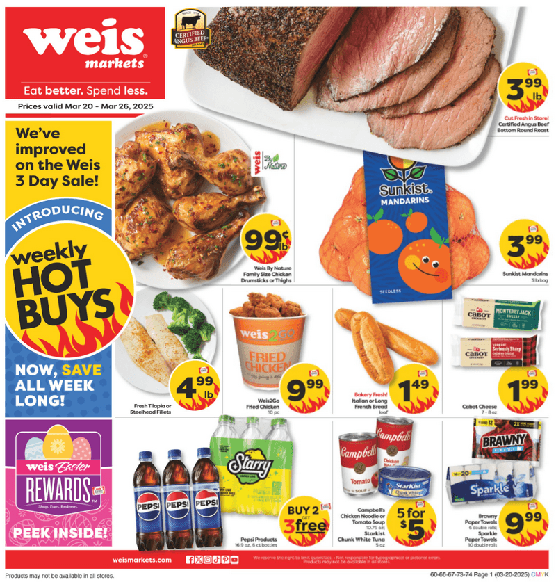 Weis Markets Weekly Ad Mar 20 – Mar 26, 2025