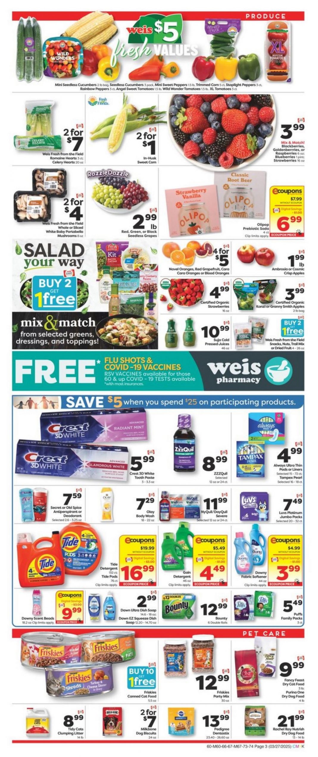 Weis Markets Monthly Ad Mar 27 – Apr 23, 2025 (Easter Promotion Included)